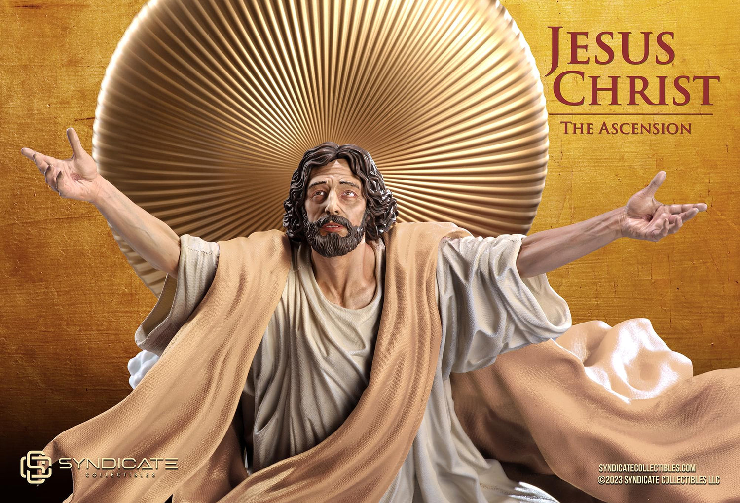Ascension of Jesus 1:4 Resin Statue | Tan Robe | Free Shipping