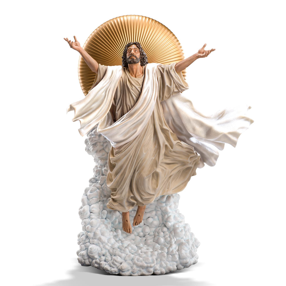 Ascension of Jesus 1:10 Resin Statue | White Robe | Free Shipping